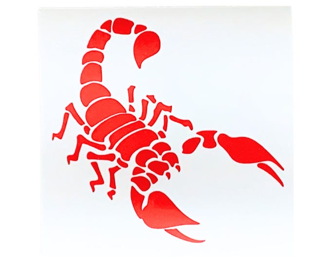 Scorpion Decal Scorpion Decor Vinyl Car Bonnet Side Sticker Wall Art ...
