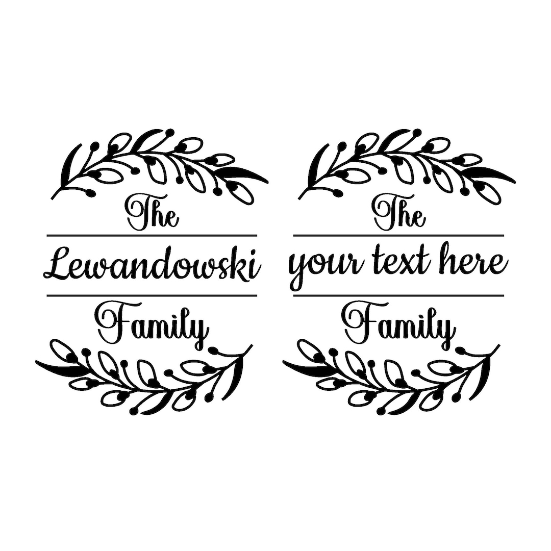 Outdoor Waterproof Die Cut Vinyl Family Name Monogram Decal - Etsy