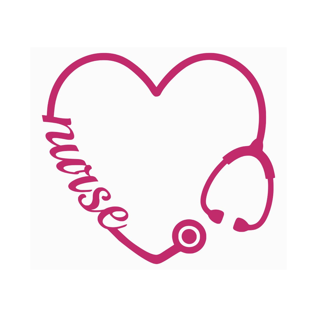 Die Cut Vinyl Nurse Heart Decal - Car Decal, Truck Decal, Laptop Decal ...