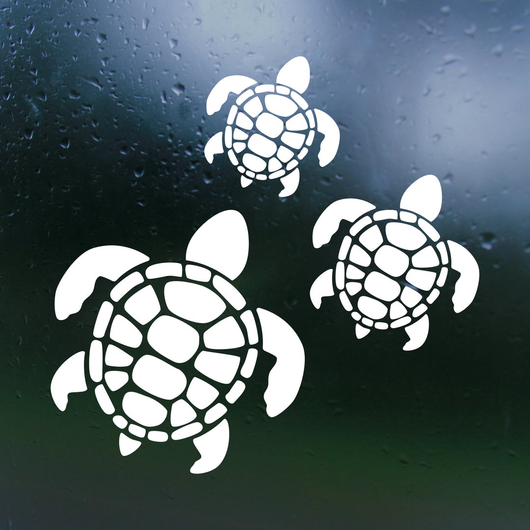 Turtle Family Vinyl Decal Set Car Decal Laptop Decal Rear - Etsy UK