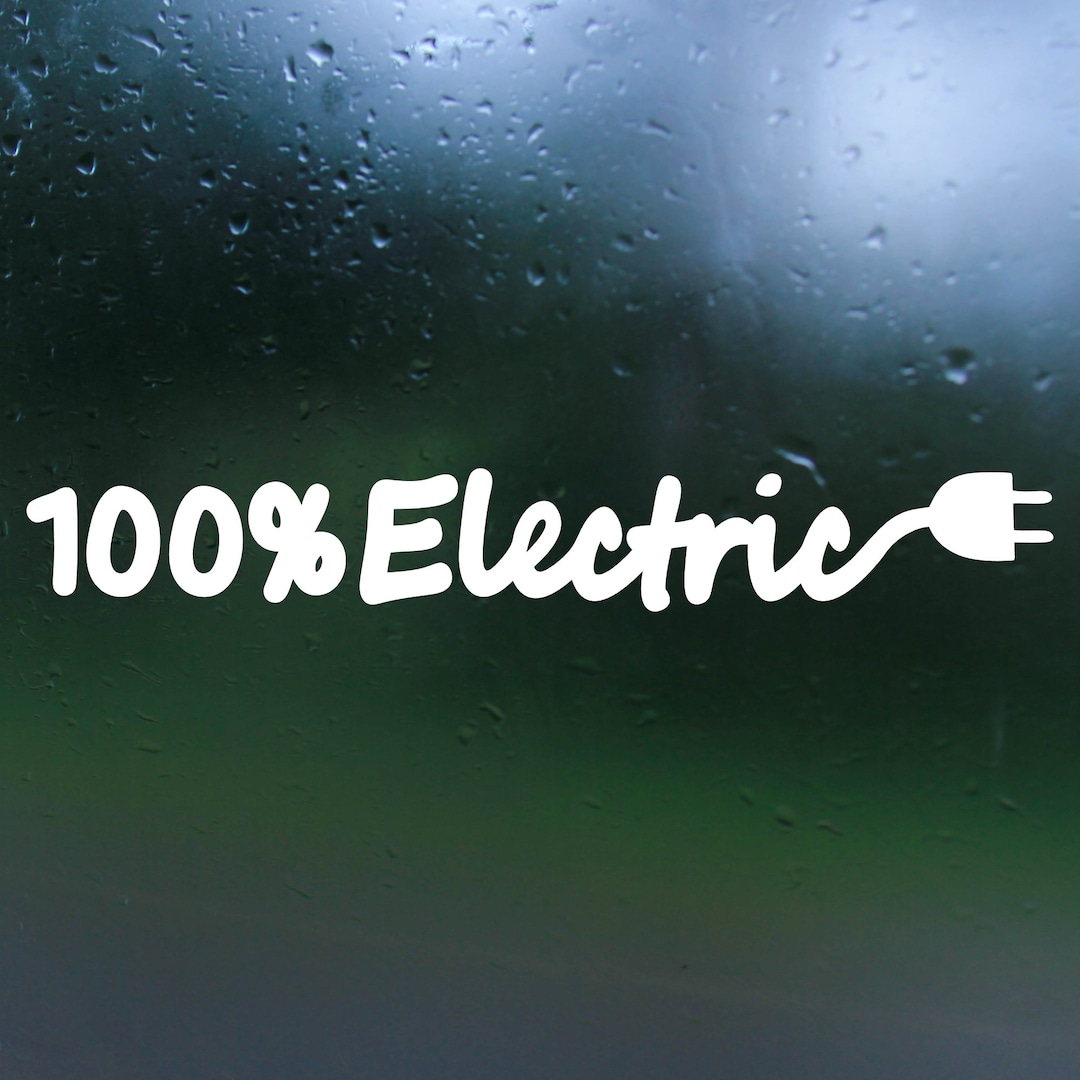 Custom 100 Electric Plug Decal for Electric Cars / Trucks - Etsy