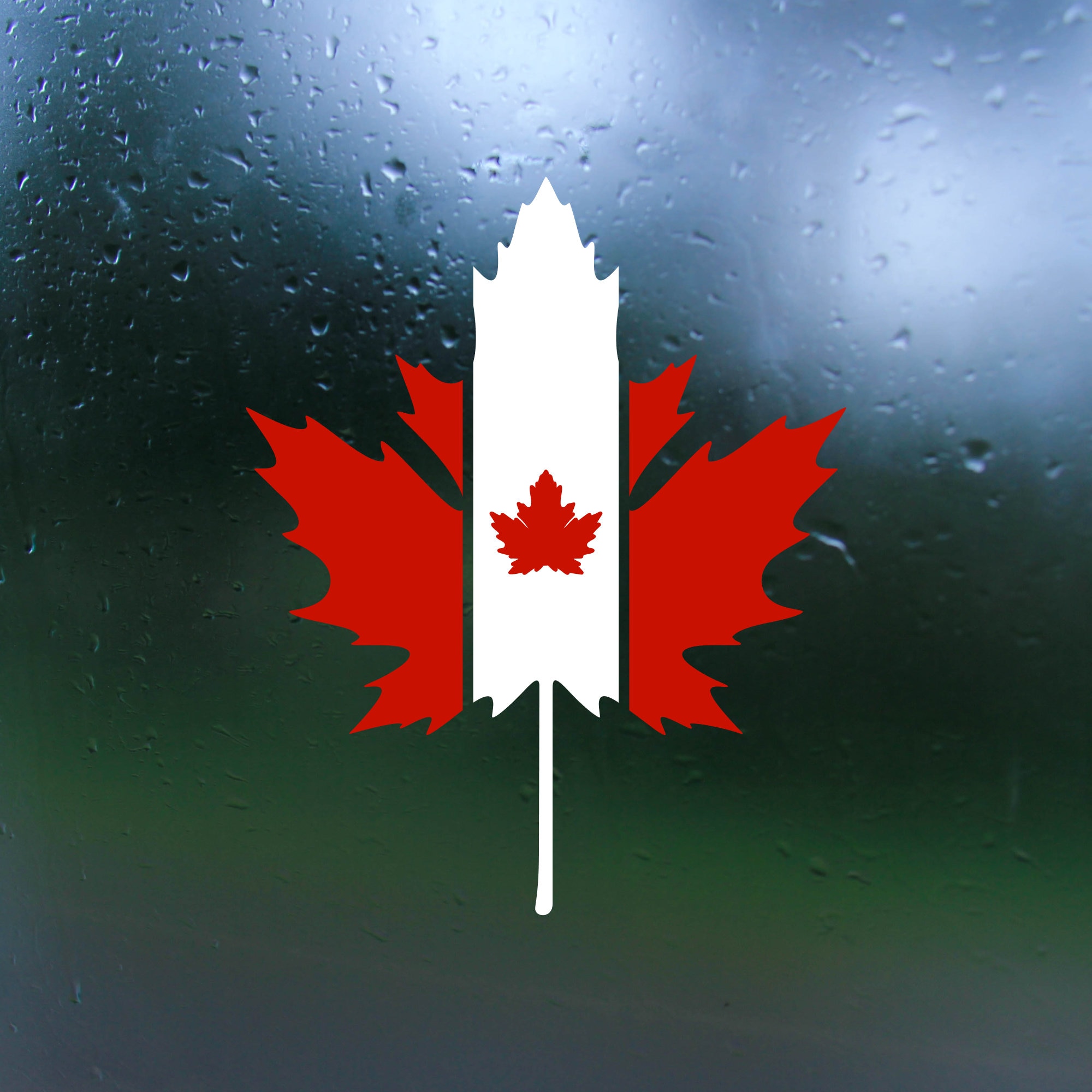 Canadian Maple Leaf Flag Style Decal for Trucks, Cars, Mugs, Laptops ...