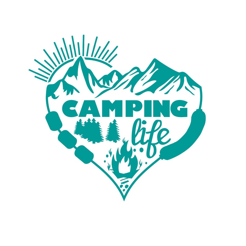 Custom Camping Life Die Cut Vinyl Decal for Campers, Trucks, Cars ...
