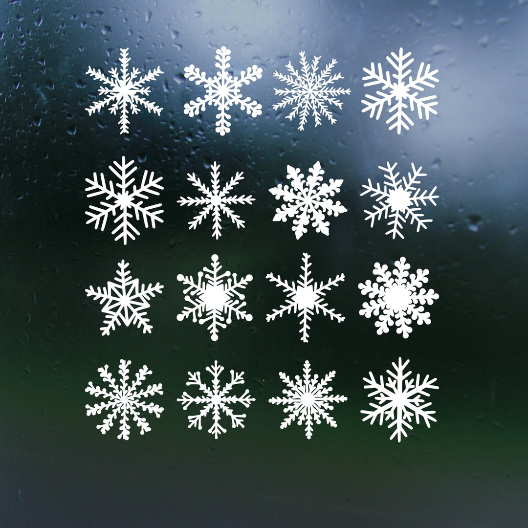 Custom Designed Dye Cut Vinyl Snowflake Decals Outdoor Snowflake Decals ...