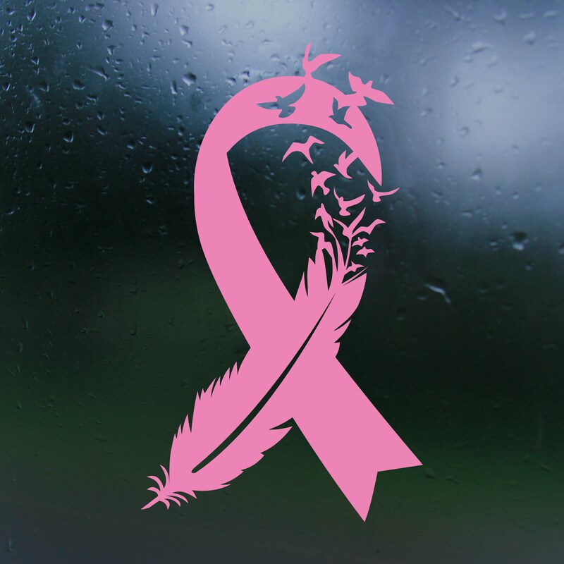 Pink Ribbon Decal - Etsy