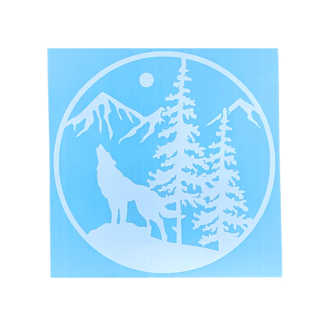 Die Cut Vinyl Wolf Howling Decal Truck Decal, Car Decal, Camper Decal ...