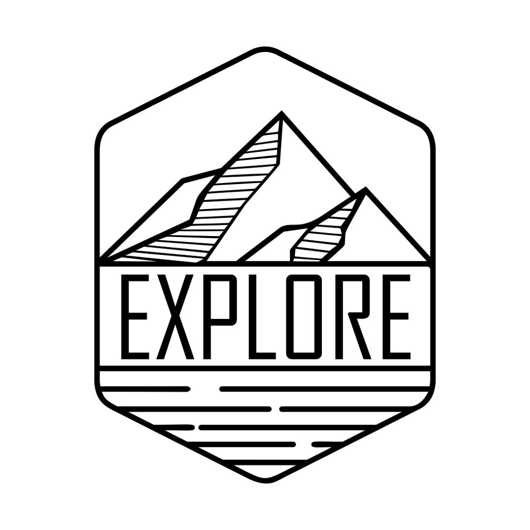Explore Line Art Mountain Decal: Car, Truck, Laptop - Etsy