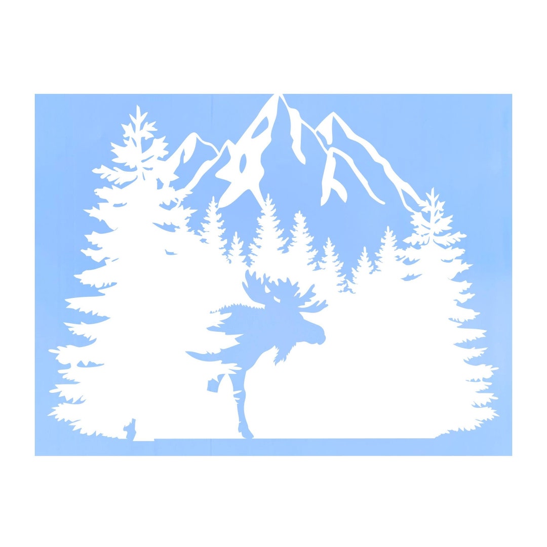 Moose Nature Scene Decal for Cars, Trucks, Windows & More - Etsy