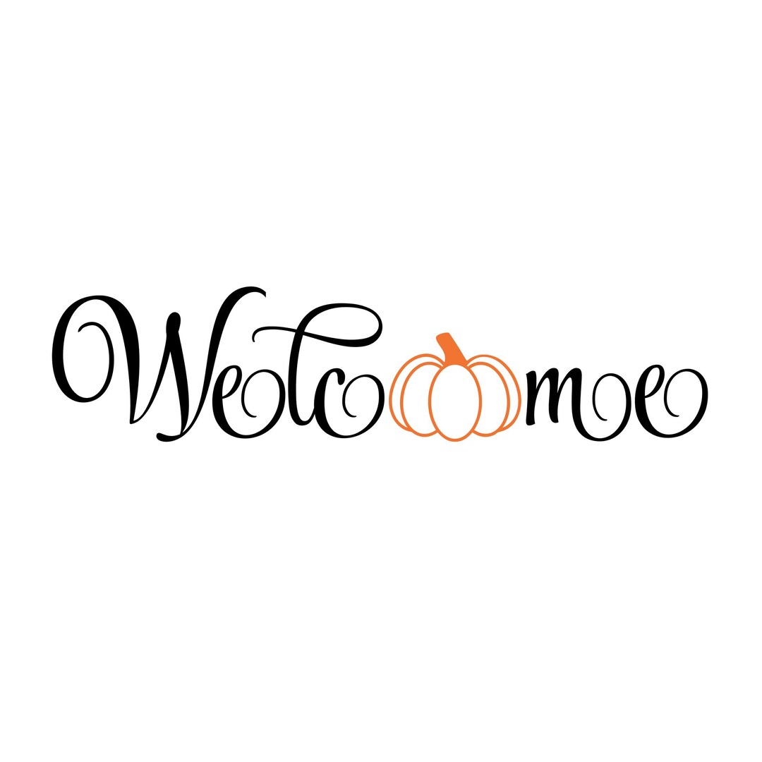 Autumn Themed Welcome Sign Decal With Pumpkin - Waterproof Die Cut ...