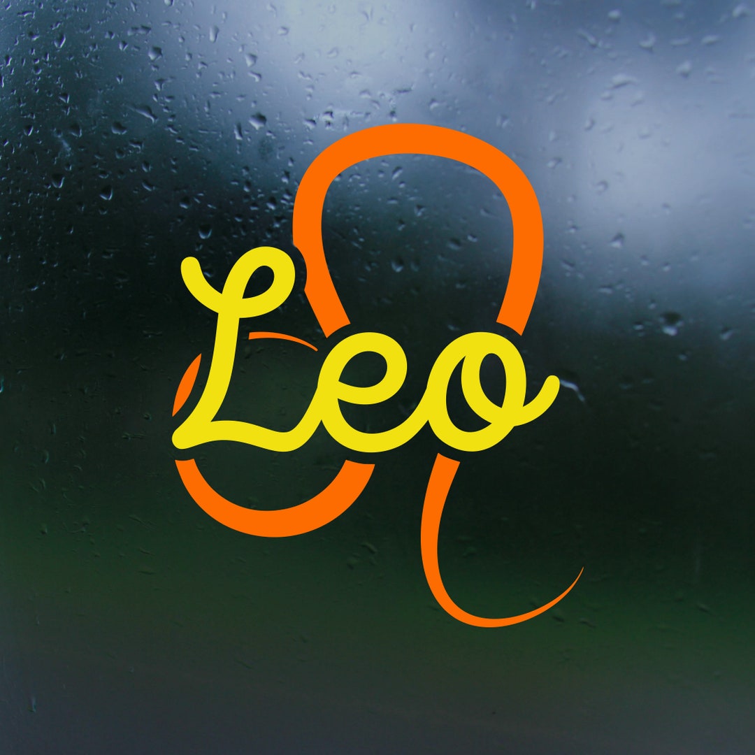 Dye Cut Vinyl Leo Zodiac Sign Decal Car Decal, Truck Decal, Laptop ...
