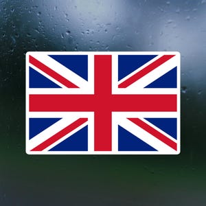 Waterproof Vinyl UK Flag Sticker Decal - Etsy