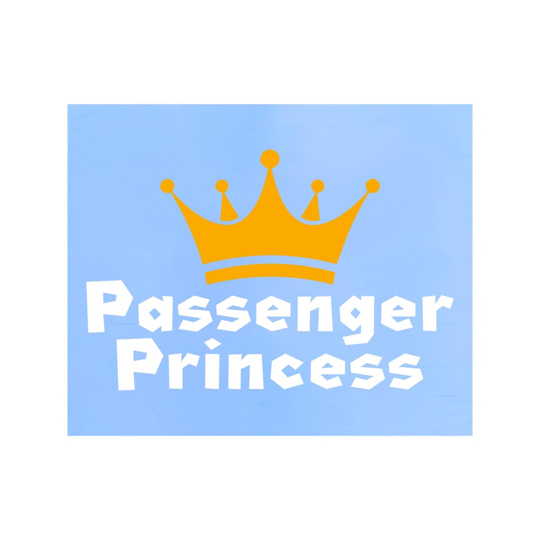 Die Cut Vinyl Super Passenger Princess Car Decal - Etsy