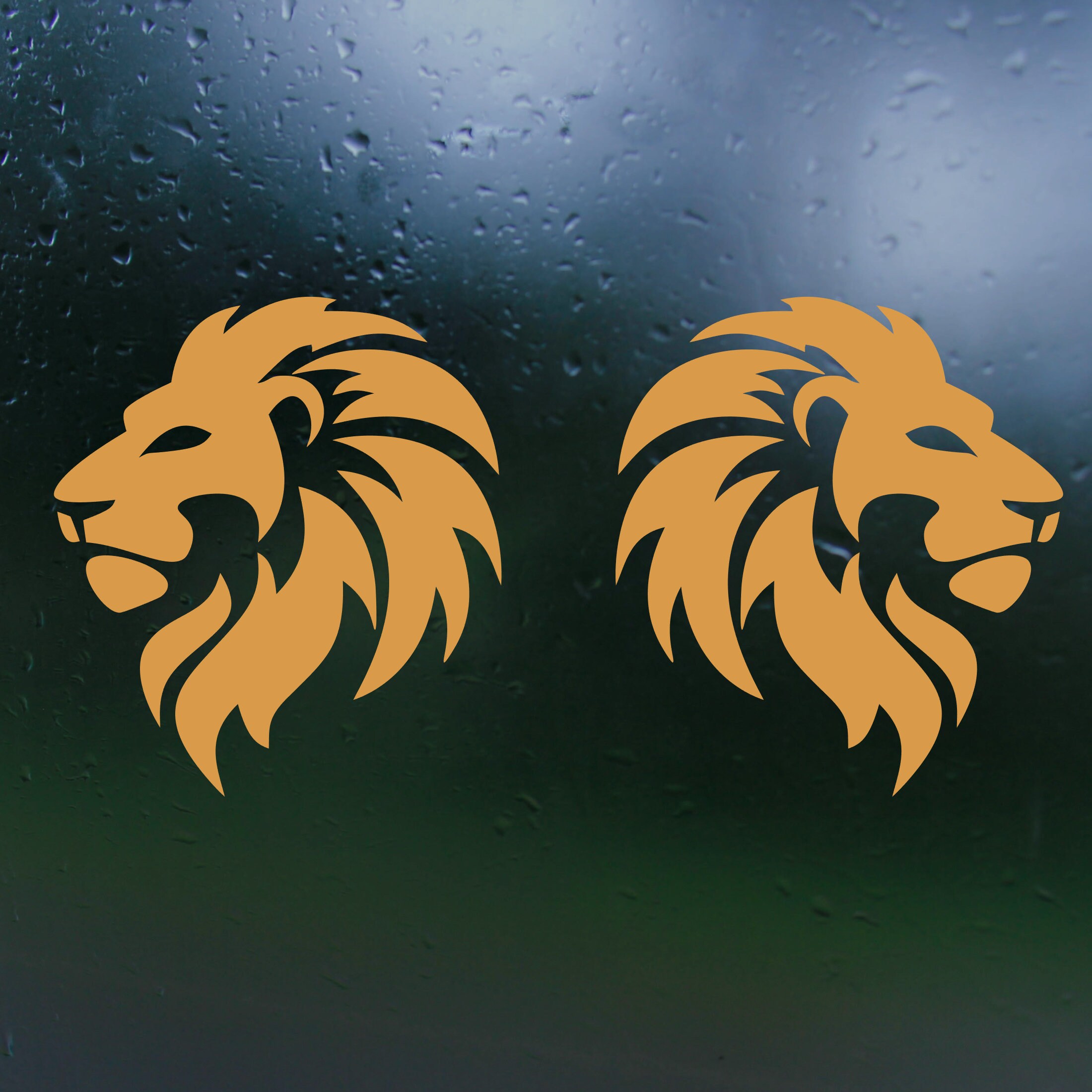 Die Cut Vinyl Decal Pack - Mirrored Lion Decals for Cars, Trucks ...