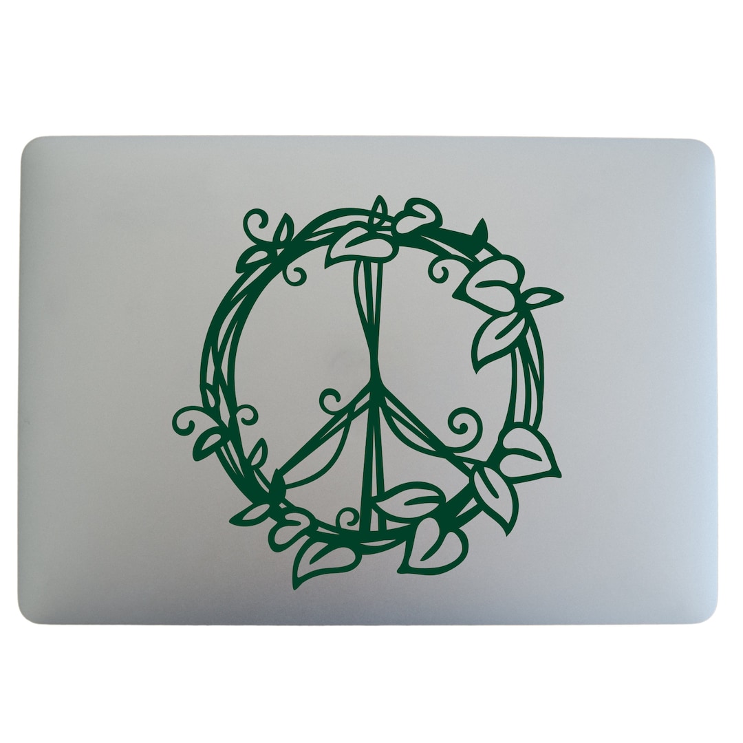 Dye Cut Vinyl Vine Peace Sign Decal Car Decal, Laptop Decal, Van Decal ...