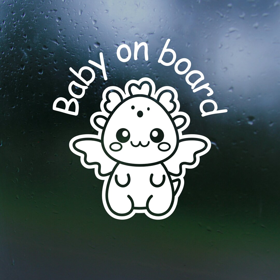Dragon Baby on Board Vinyl Decal Car Decal Rear Window - Etsy