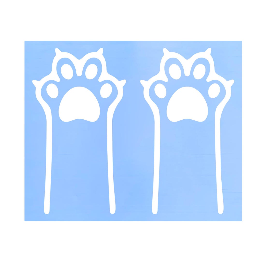 Cat Paw Vinyl Decal Set- Car Decal, Rear Window Decal, Laptop Decal ...