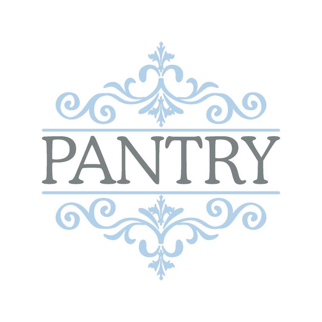 Removable Vinyl Fancy Pantry Door Decal - DIY Kitchen Decor - Etsy