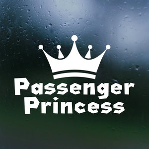 Die Cut Vinyl Super Passenger Princess Car Decal - Etsy