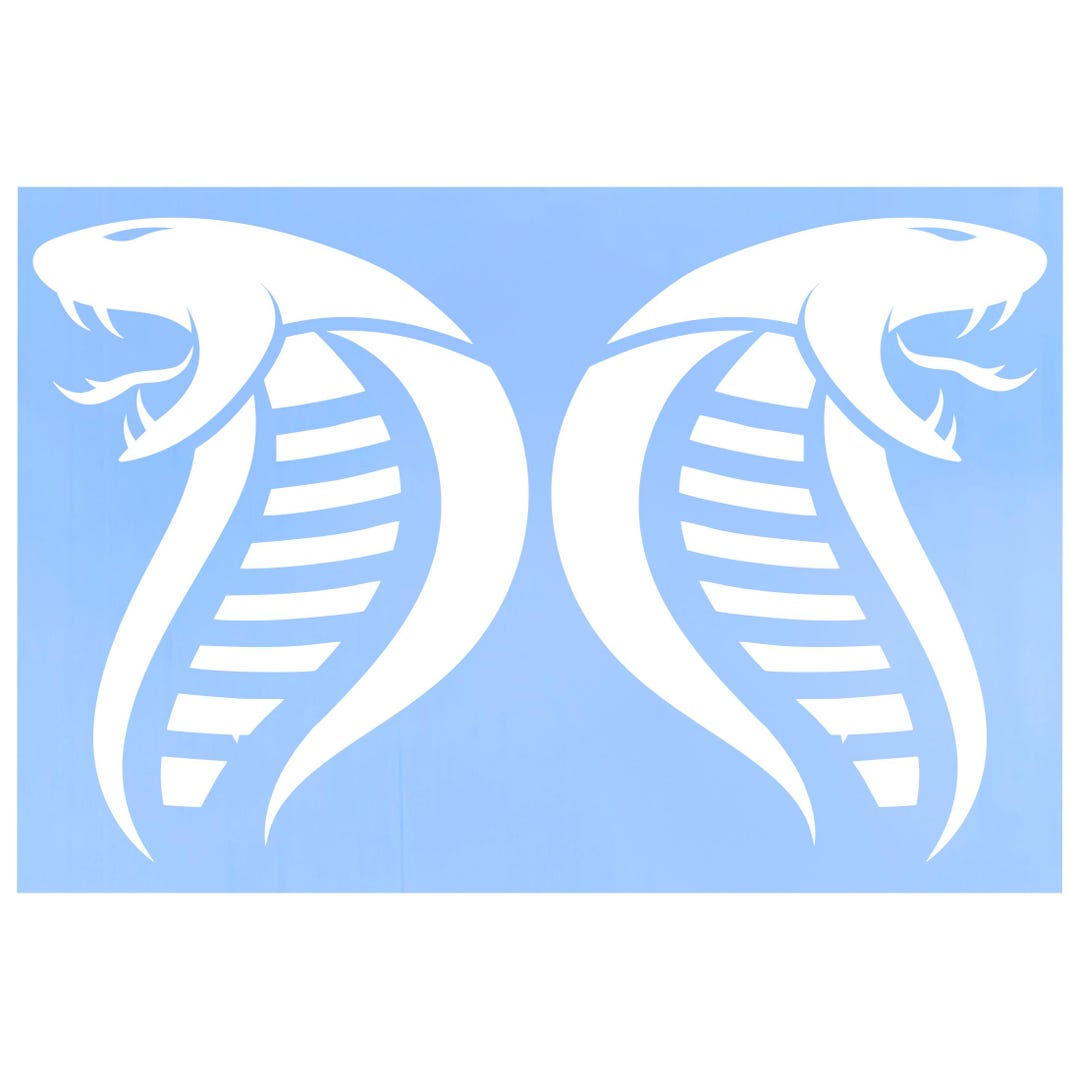 Mirrored Cobra Vinyl Decal Set: Car, Laptop, Window Decor - Etsy