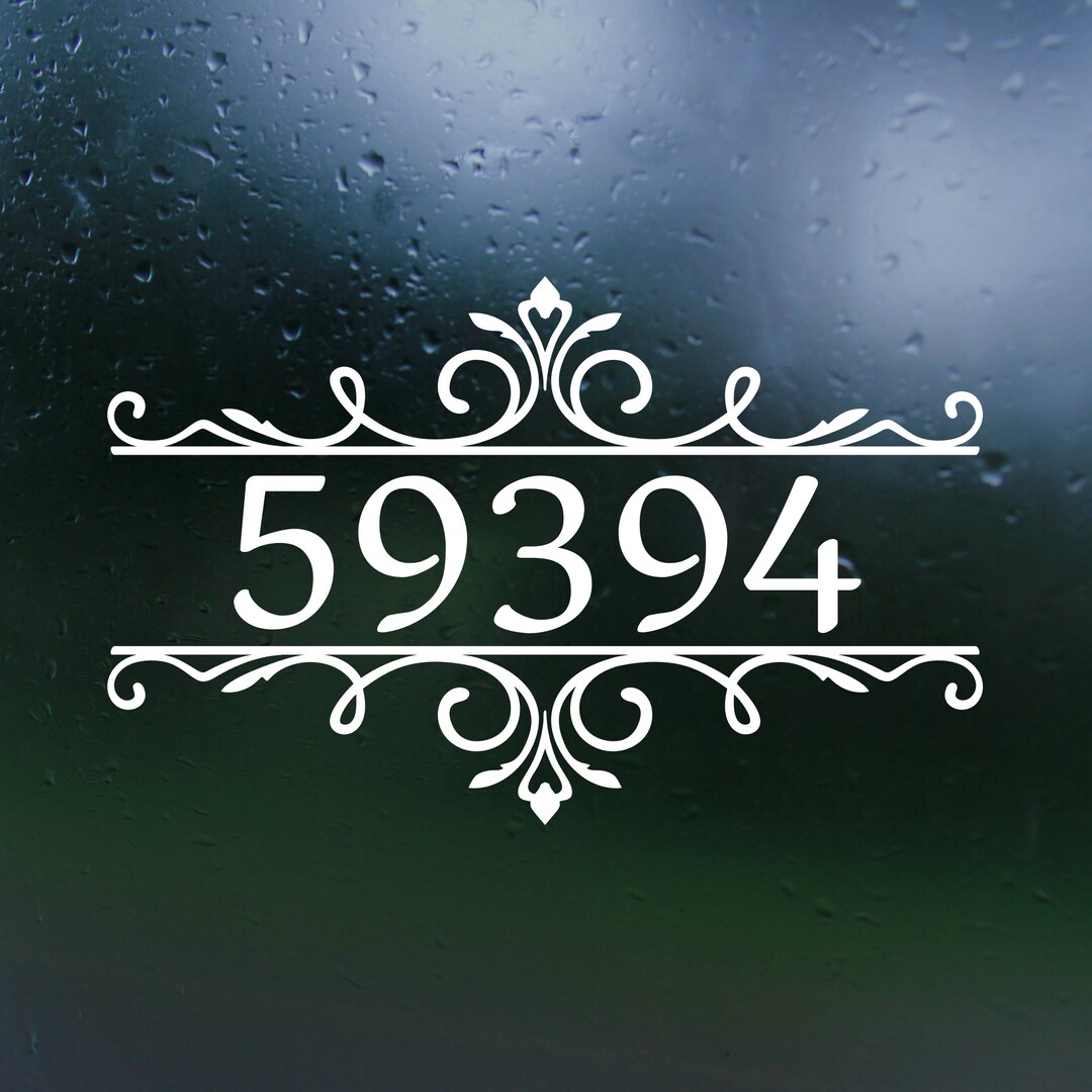 DIY Vinyl Address Decal for Windows, Door, Home Wanterproof Vinyl Decal ...