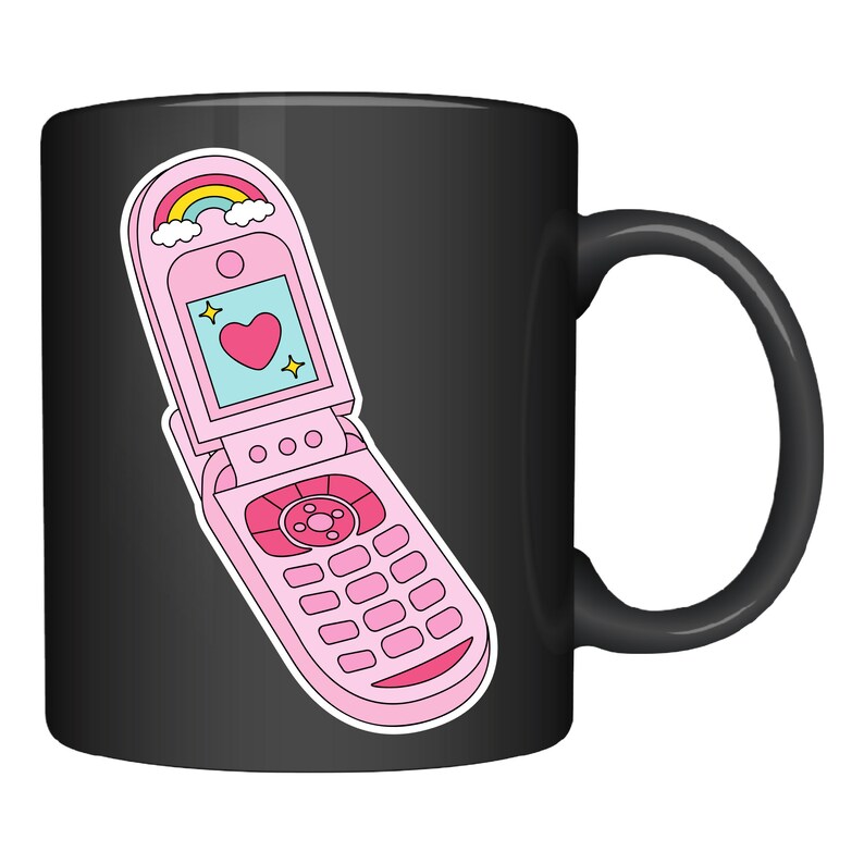 Y2K Aesthetic Flip Phone Sticker for Car Mug Window Laptop - Etsy
