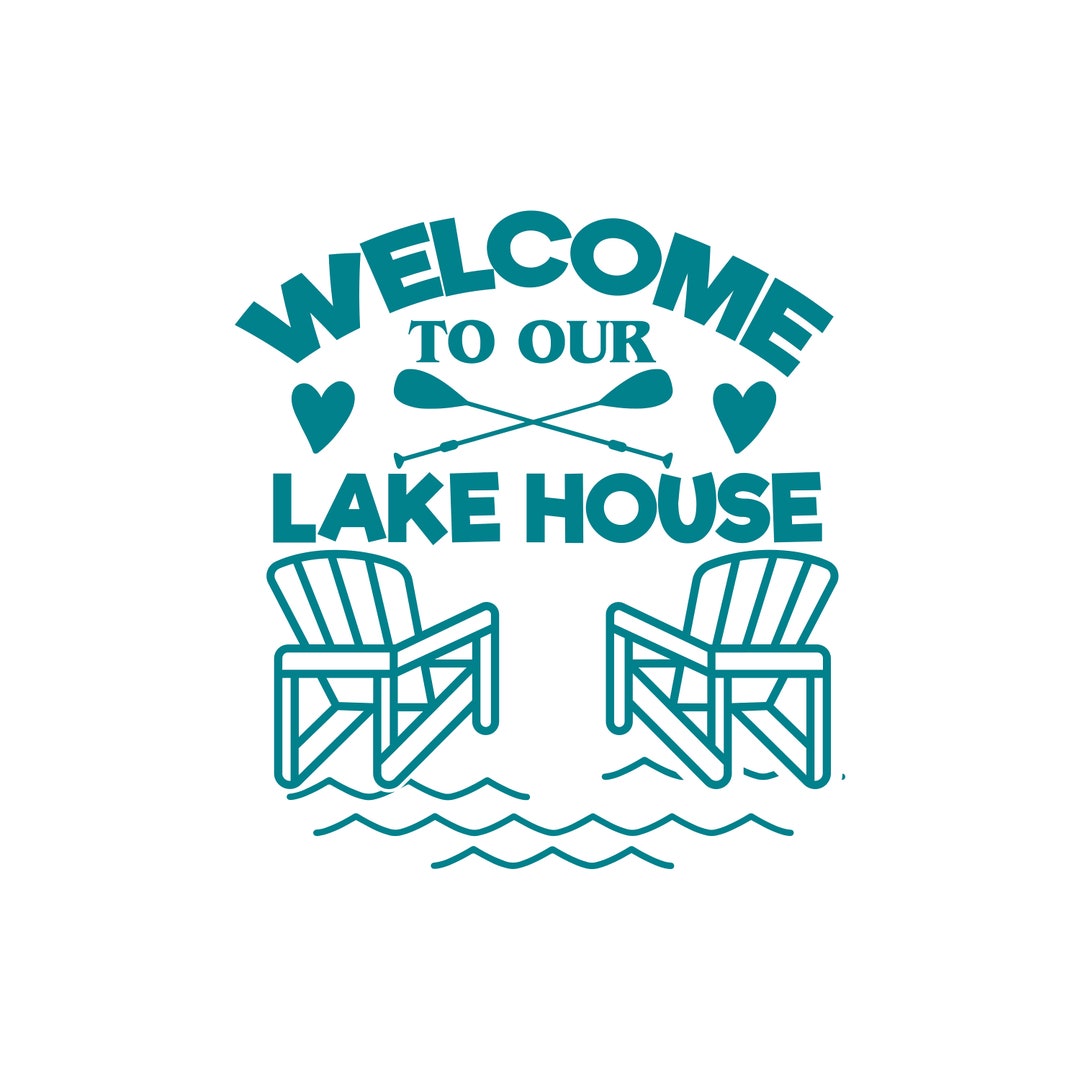 Dye Cut Vinyl Welcome to Our Lake House Decal for Doors - Etsy