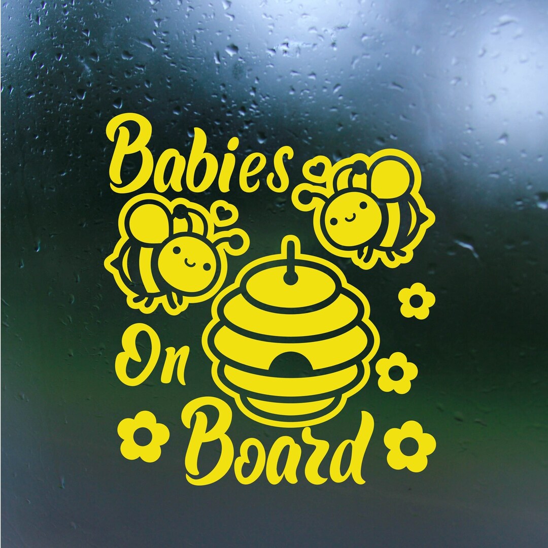Bee Hive Baby on Board Vinyl Decal Car Decal Rear Window - Etsy