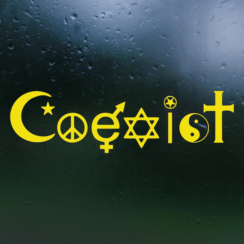 COEXIST Vinyl Decal Sticker - Car, Truck, Laptop - Etsy