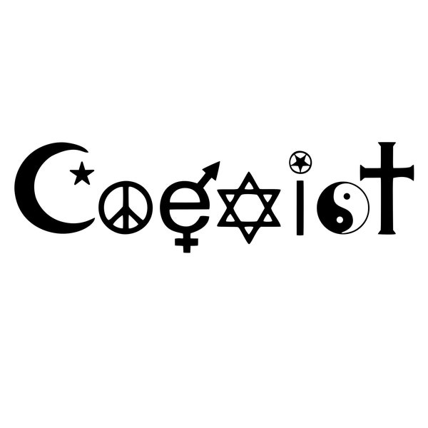 Coexist Sticker - Etsy