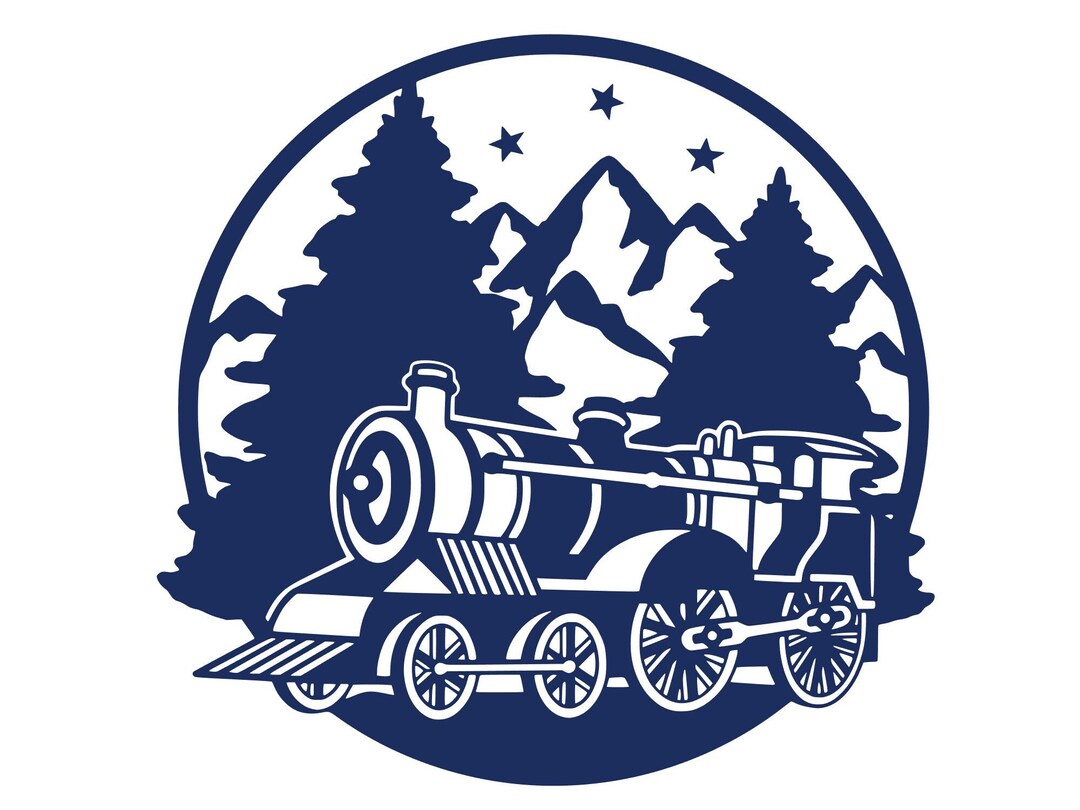Die Cut Train Night Scene Christmas Decal - Etsy