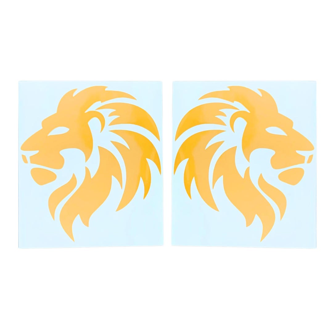 Die Cut Vinyl Decal Pack Mirrored Lion Decals for Cars, Trucks, Laptops ...