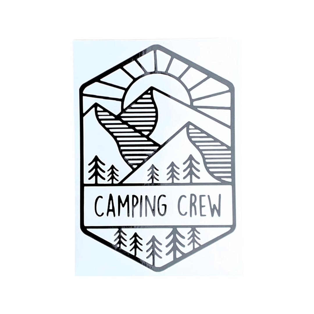Dye Cut Vinyl camping Crew Decal Camper Decal, Trailer Decal, Window ...