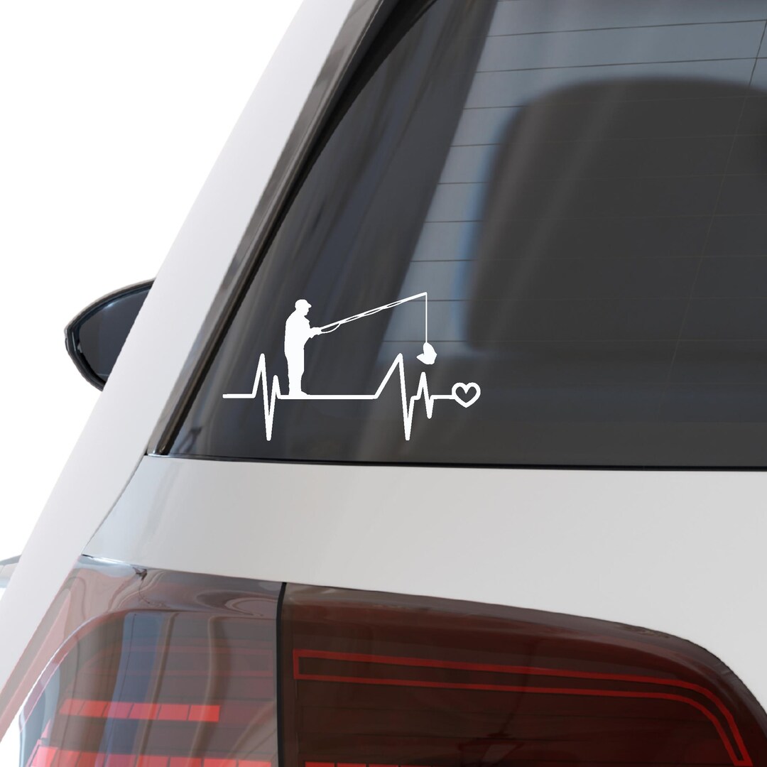 Fishing Pulse Decal: Waterproof Car, Truck, Laptop Decor - Etsy