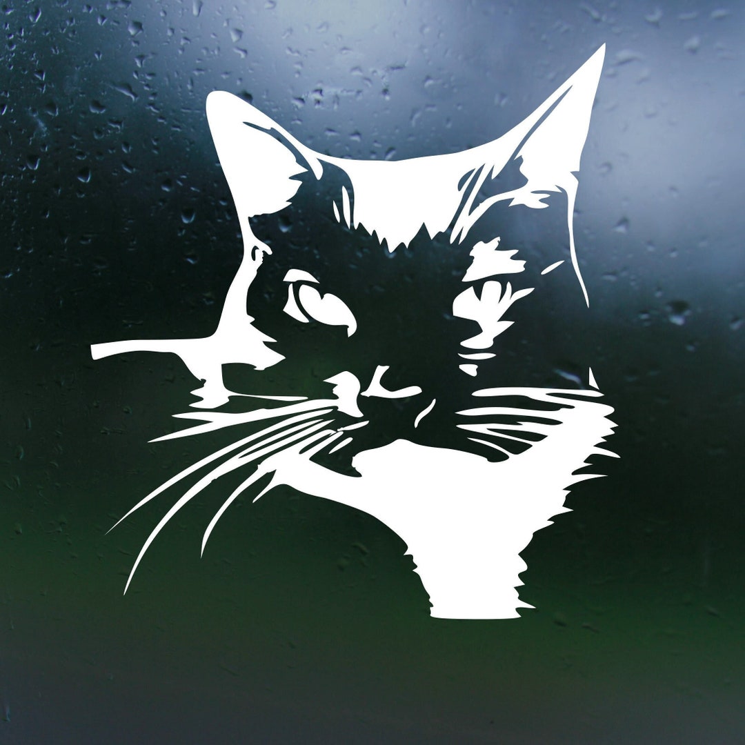 Dye Cut Vinyl Tuxedo Cat Decal Car Decal, Truck Decal, Laptop Decal - Etsy