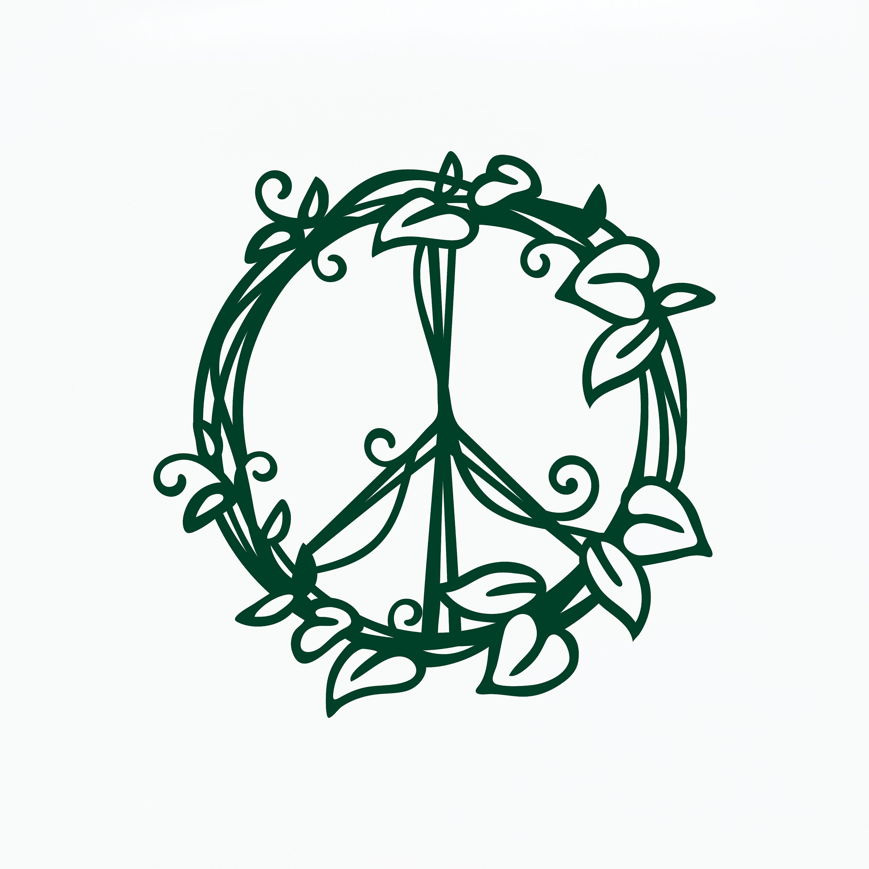 Appliance Decals Home & Living High-Quality Vinyl Decal Peace Sign Vine ...