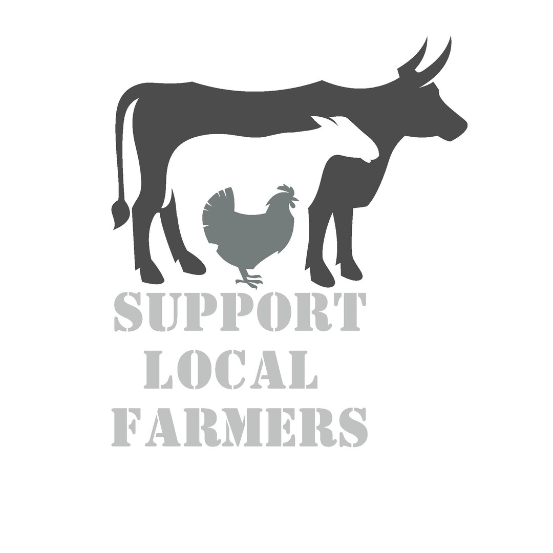 Die Cut Vinyl 'support Local Farmers' Decal for Vehicles, Tractors ...