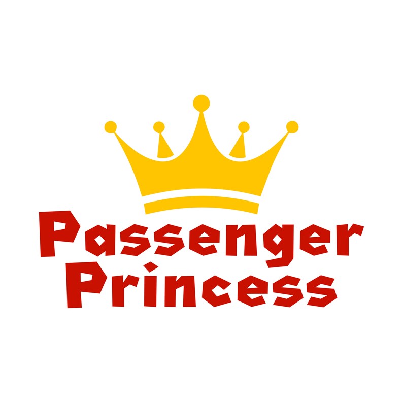Die Cut Vinyl Super Passenger Princess Car Decal - Etsy