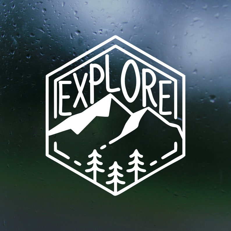 Explore Mountain Scene Decal for Car Truck RV Camper - Etsy