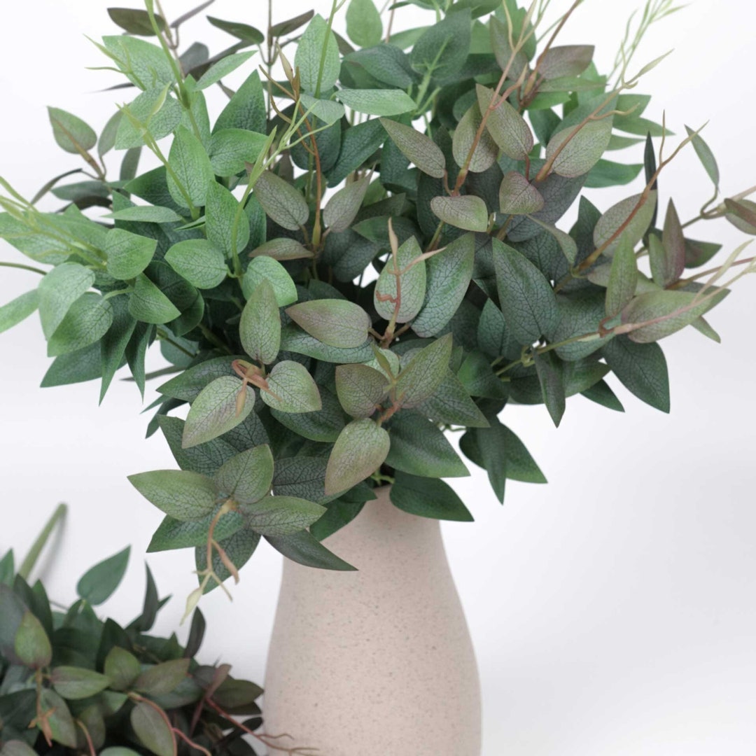 Leaf Bush 43cmh Greenery Filler Bush Artificial Faux Flower Home Party ...