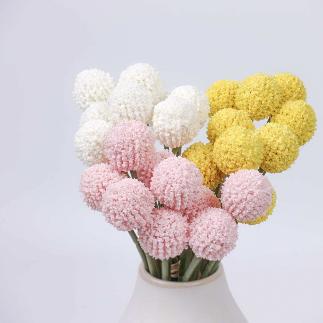 9 Stems Billy Button Bunch 26cmh | Artificial Billy Button | Faux Flower Australia | Home Party ...