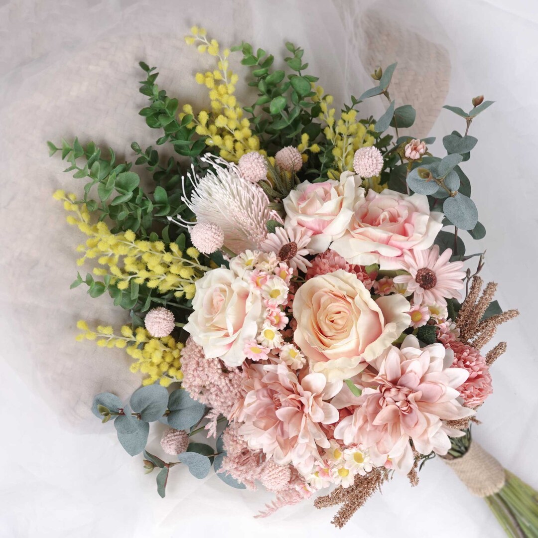 Native Banksia Wattle Rose Bouquet 60cmh X 40cmw Hand-tied Native ...