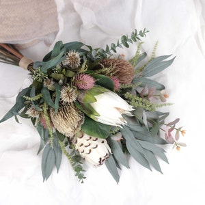 Native Protea Banksia Bouquet 70cmh X 40cmw | Hand-tied Native Flower ...