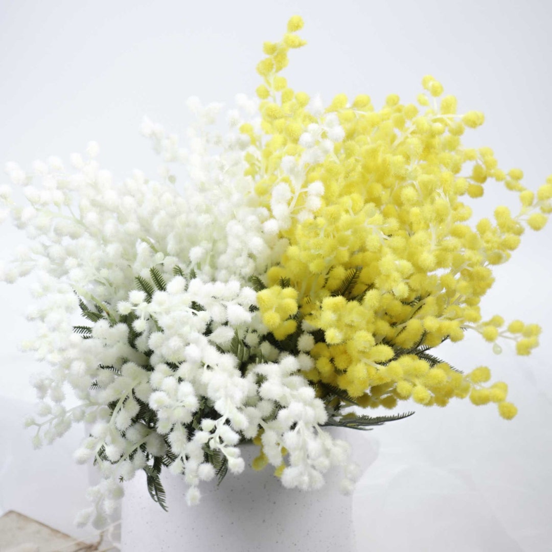 5 Stems Wattle Bouquet 42cmh Australian Native Artificial Flowers Home ...