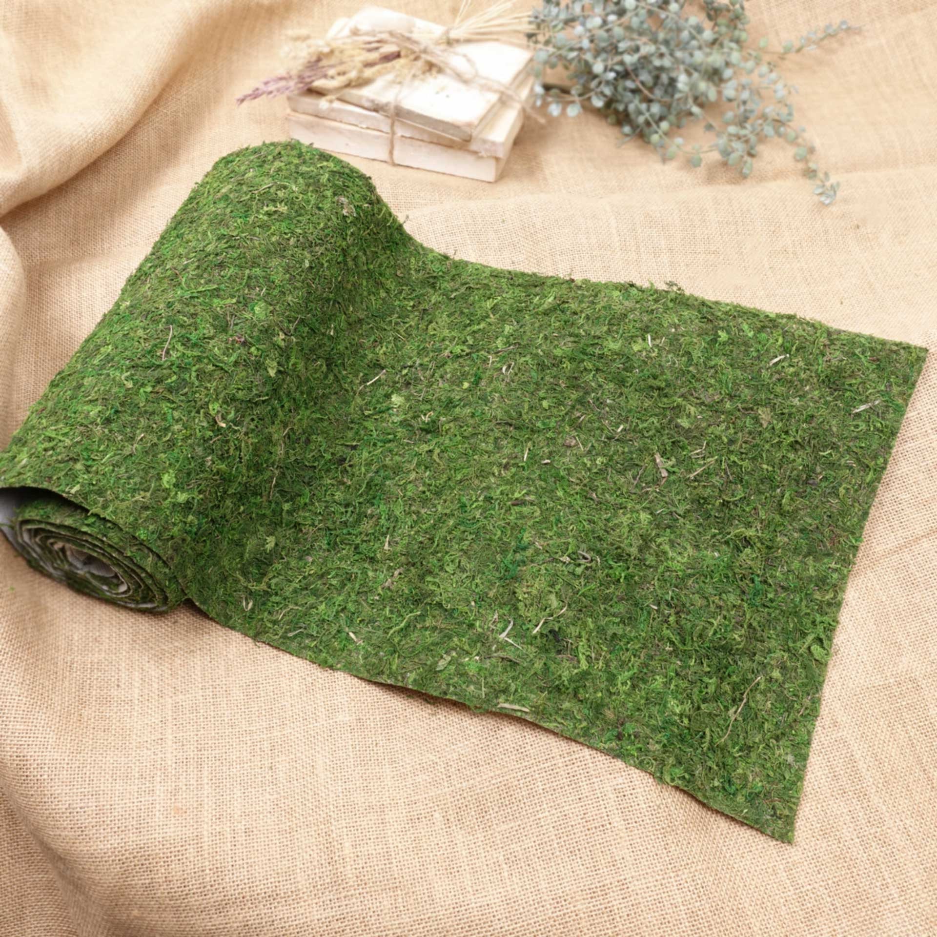 Moss Grass Roll 30cm X 200cm | Artificial Moss Ribbon | DIY Flower ...