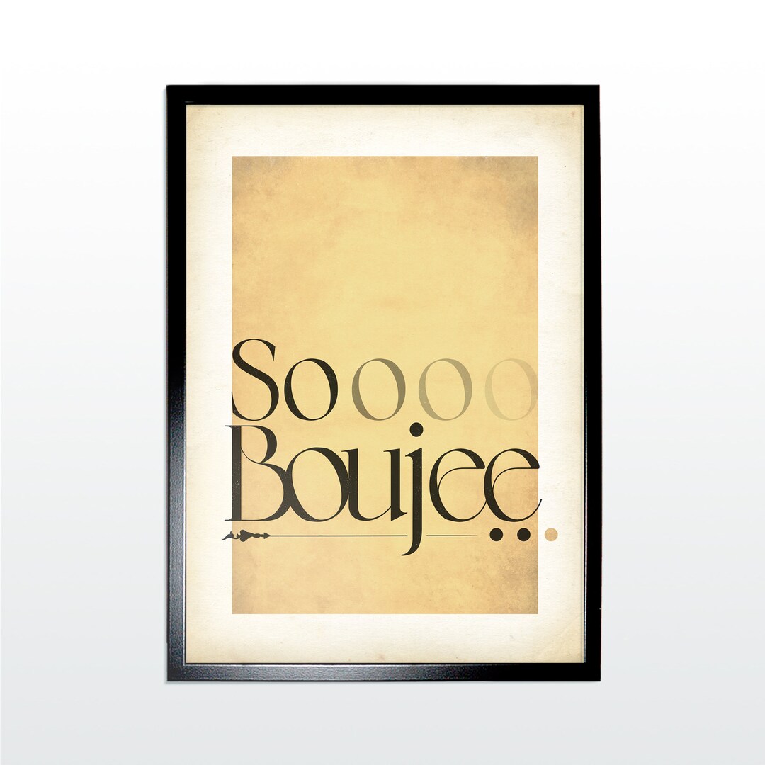 BOUJEE. Colour Minimalist Typography Quirky Vintage Style - Etsy