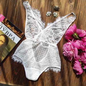 Blacl Lace Lingerie Bodysuit Transparent Lingerie Babydoll See Through ...