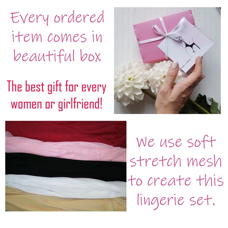 Mesh Sexy Lingerie Set With Size Regulators Plus Size Custom Etsy