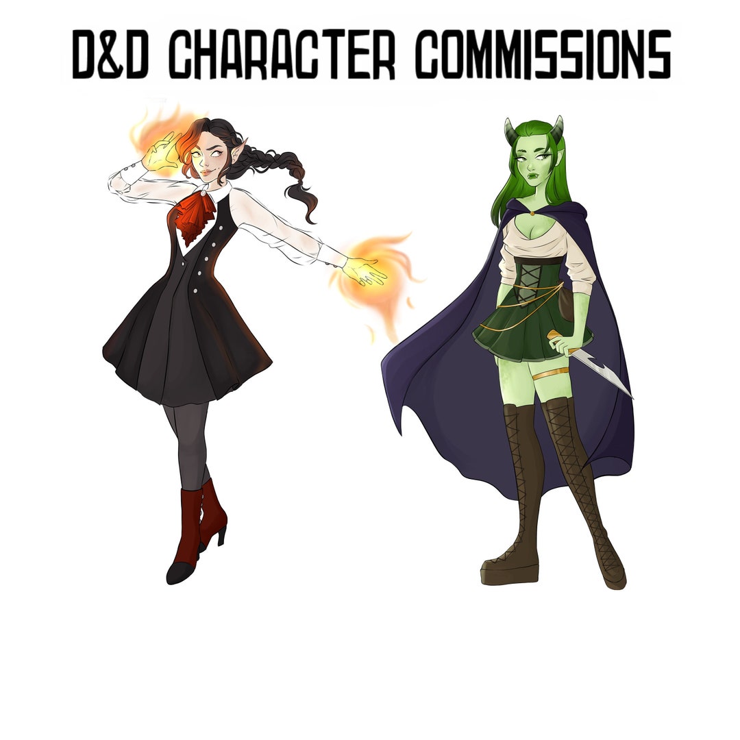 Dnd Character Commission Dungeons and Dragons OC Illustration - Etsy