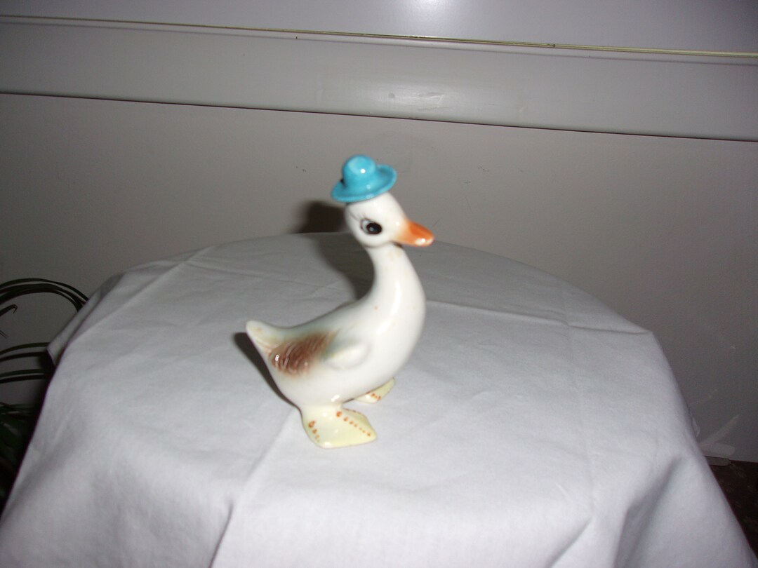 Vintage Handcrafted Ceramic Goose With A Hat Figurine - Etsy