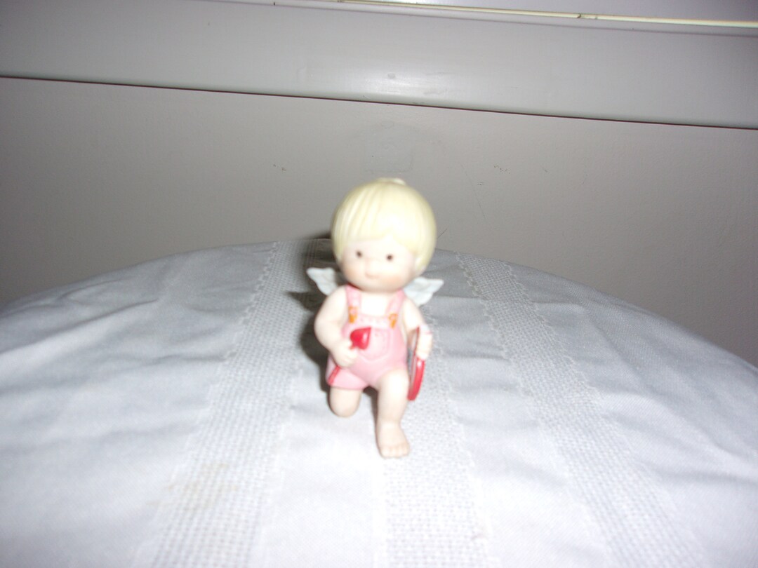 Vintage Ceramic Cupid Angel Figurine - Etsy